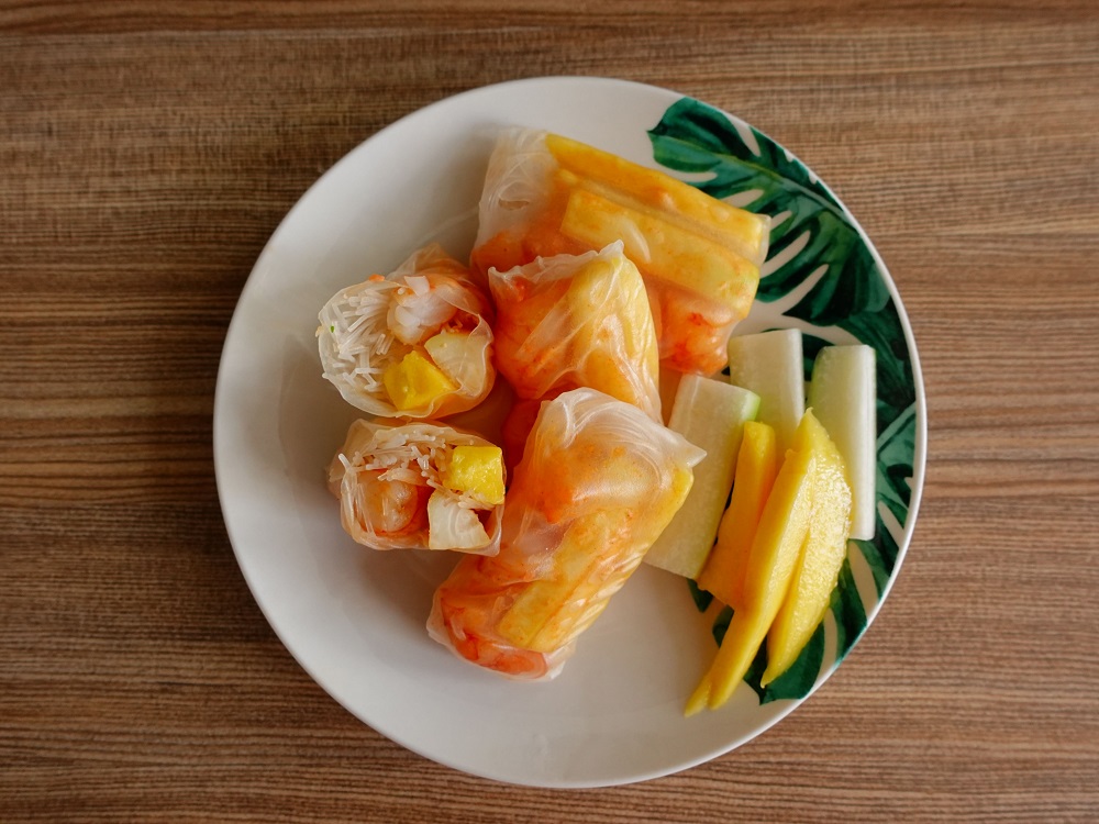 Fuzzy Melon in Rice Paper Roll with Mango & Shrimp Workshop | In Time ...